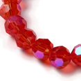 20 Strand Electroplate Transparent Glass Beads Strands Round Rainbow ...