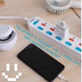 KMC 6 Outlet Power Strip with Multi-Outlet Independent Switches ...