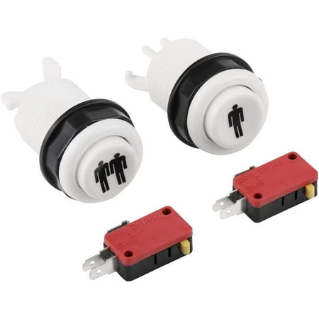 Long Start Button DIY Kit 1P + 2P Player Push Button for Arcade Games ...