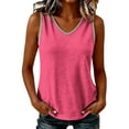 Cilsoka Womens Tank Tops 2026 Summer V Neck Sleeveless Boho Color Block ...