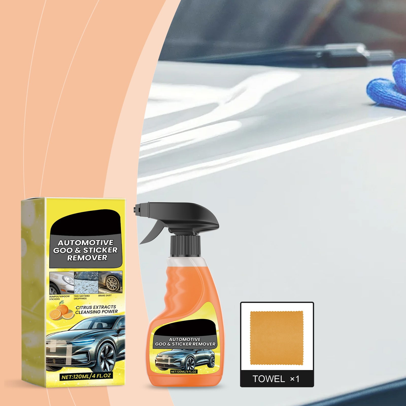 Clean Car Adhesive Cleaner Multi-purpose Adhesive Remover Adhesive ...