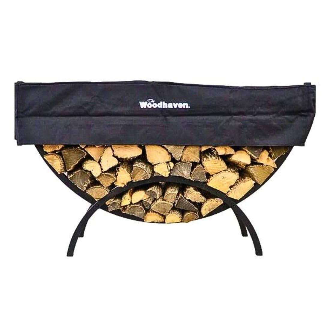 Click here for Woodhaven 5 Foot Black Crescent Firewood Rack With... prices