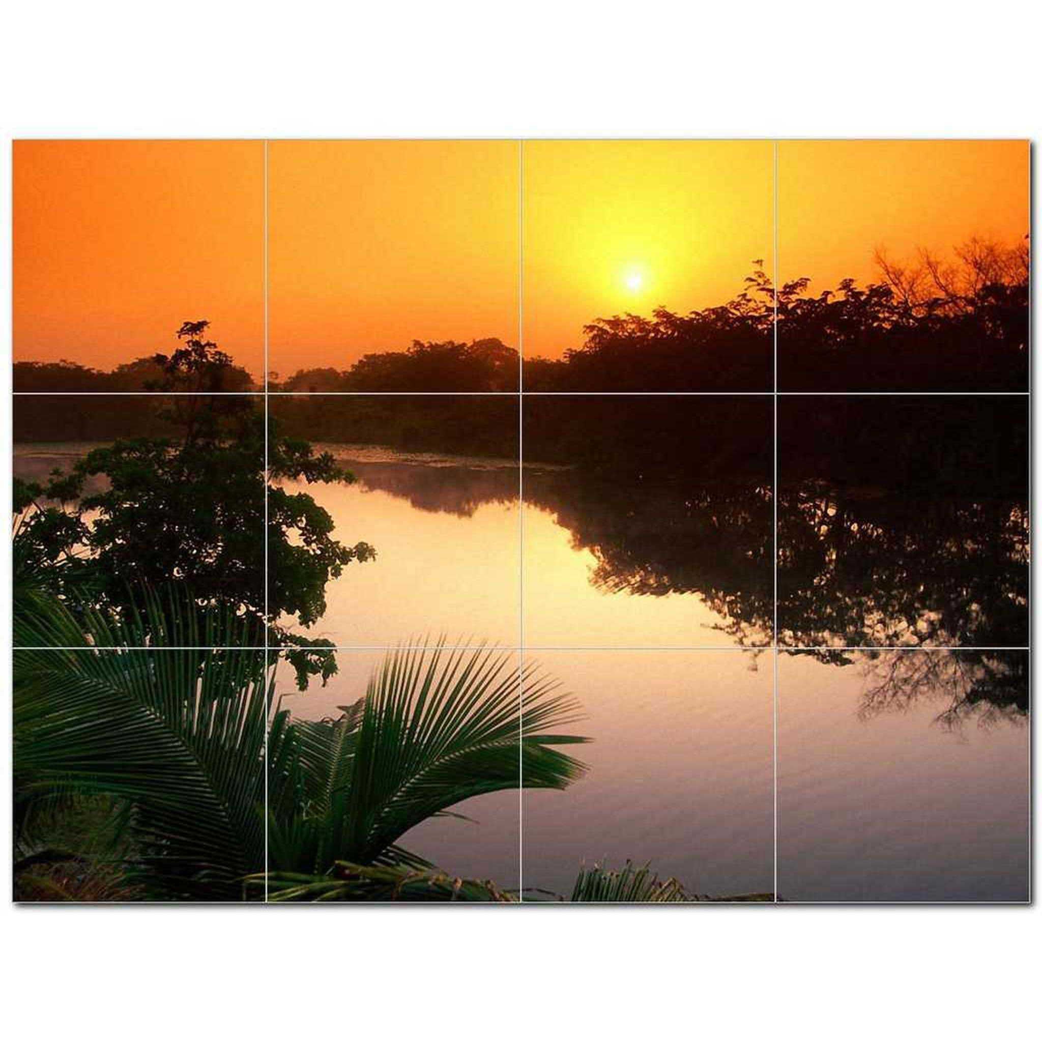 Sunset Photo Ceramic Tile Mural Kitchen Backsplash Bathroom Shower ...