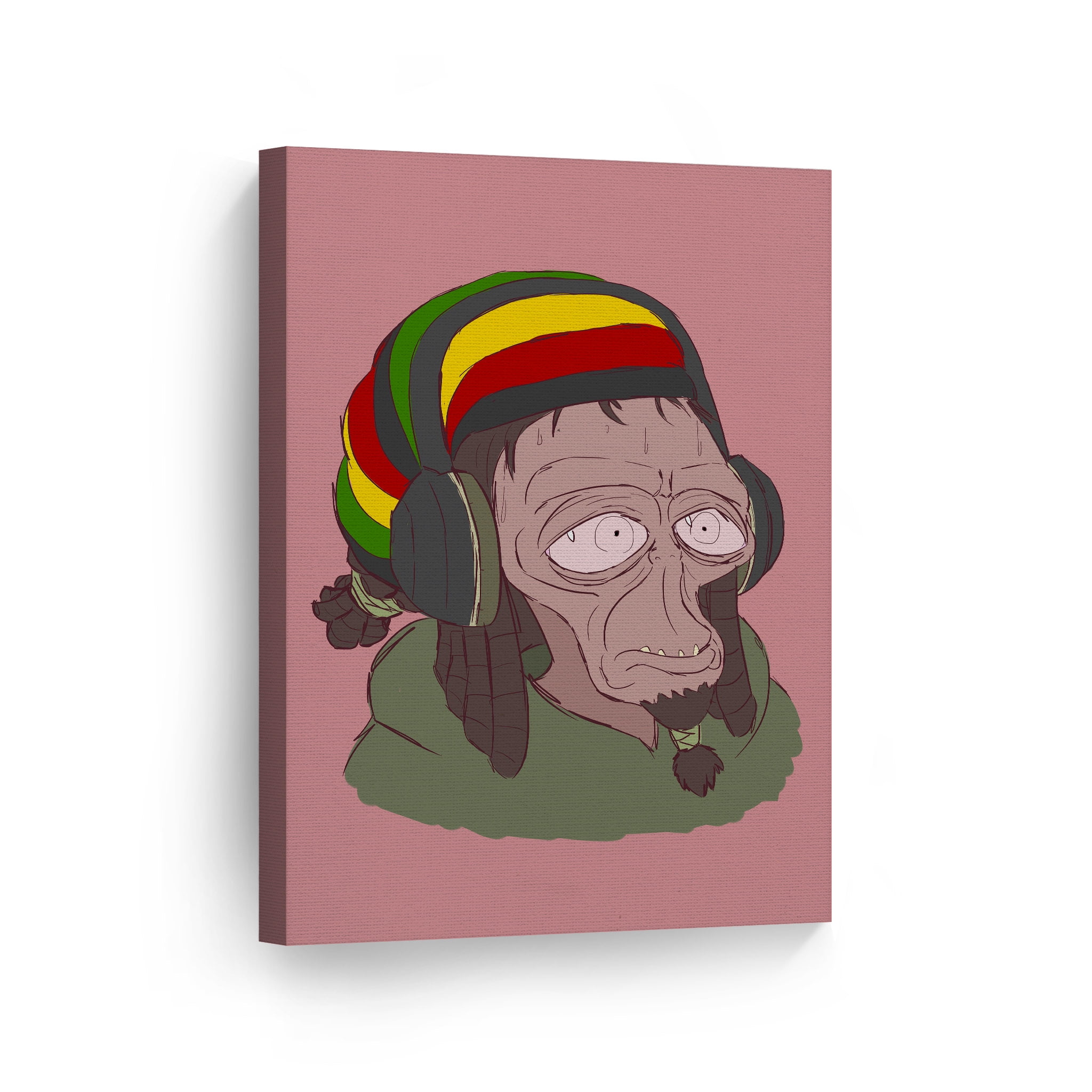 Smile Art Design Smoke Wall Art Canvas Print Marijuana Stoner Allien ...