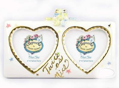 Twice as Nice Double Heart Frame - Clayworks - Walmart.com
