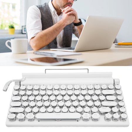 Portable Mechanical Gaming Keyboard, 83 Keys Retro Round Keycaps, RGB ...