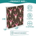 ALAZA Bows Cow Skull Leopard Hardcover 3 Ring Binder 1.5" D-Rings with ...