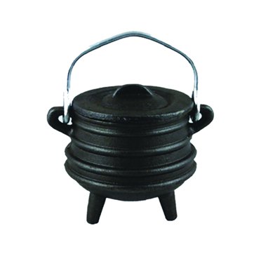 4" Triquetra Cast Iron Cauldron with Carry Handle for Spells, Smudging, Ritual & Blessings ...