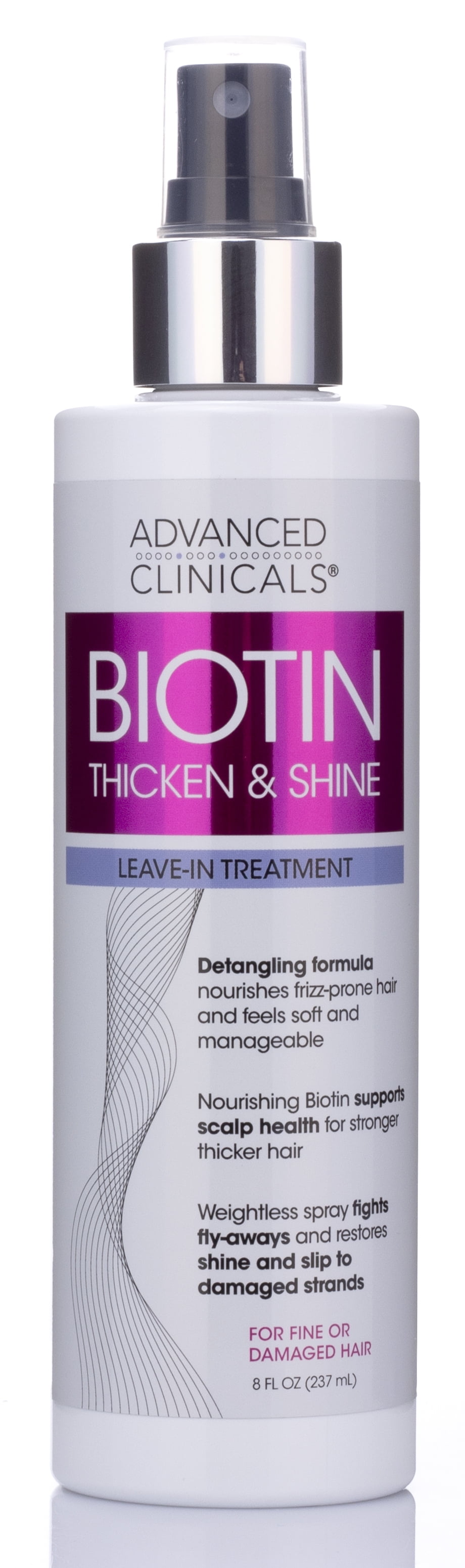 Advanced Clinicals Biotin Thicken & Shine Leave In Hair Treatment 7.5 ...