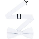 S.H. Churchill Men's White Satin Backless Vest, Bow Tie Set, Adjustable ...