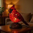 Cardinal Lamp, Cardinal Lamp, Red Resin Bird Lamps for Bedside ...