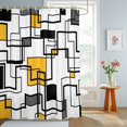 Bathroom Shower Curtain Abstract Geometric Line Waterproof Shower ...