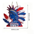 Patriotic Liberty 1776 Wooden Wall Plaque, 11.81 in Red White Blue ...