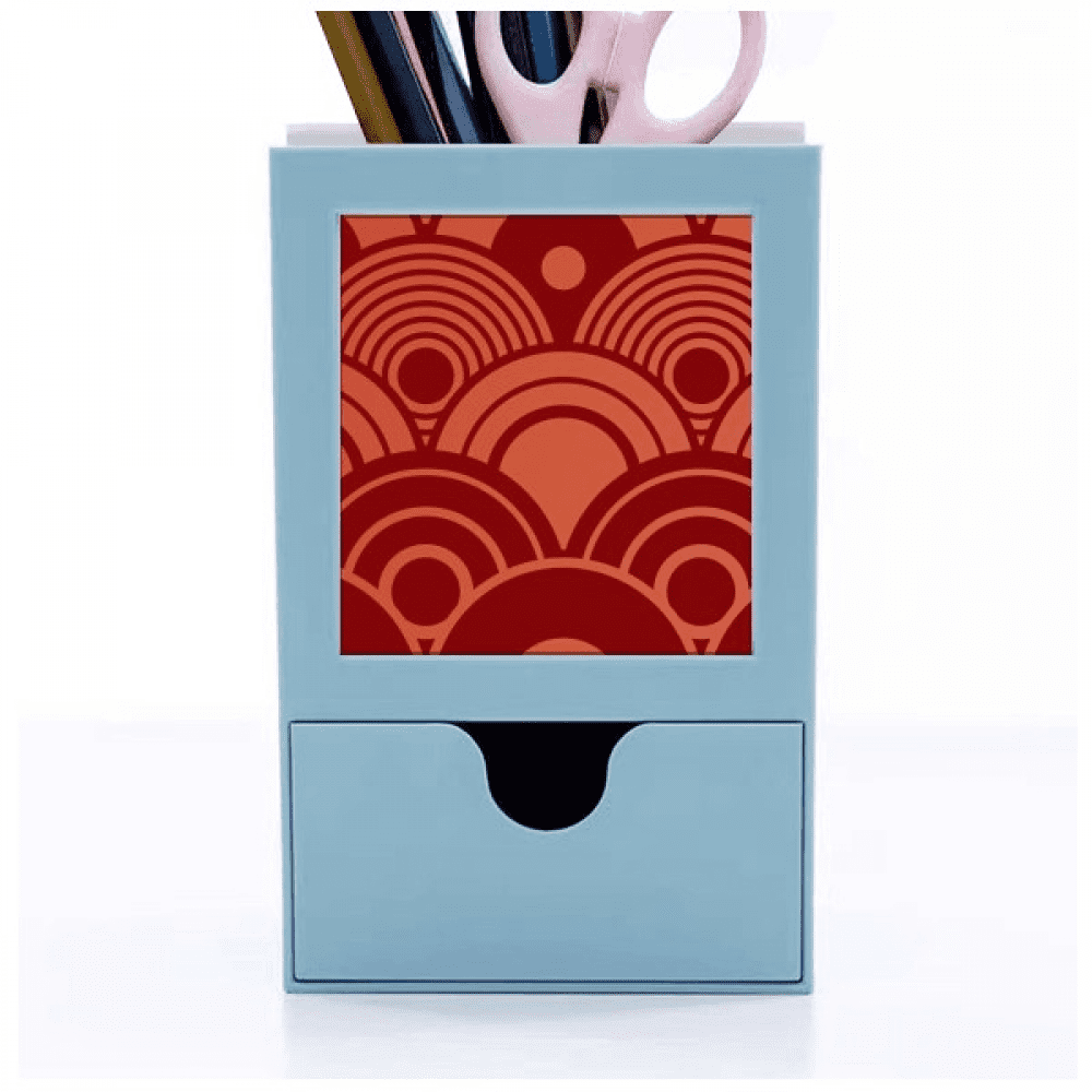 Water Wave Pattern Chinese Japanese Style Asia Desk Supplies Organizer ...