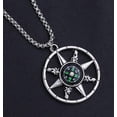 Compass Necklace with 23.6'' Stainless Steel Chain Navigation Compass ...