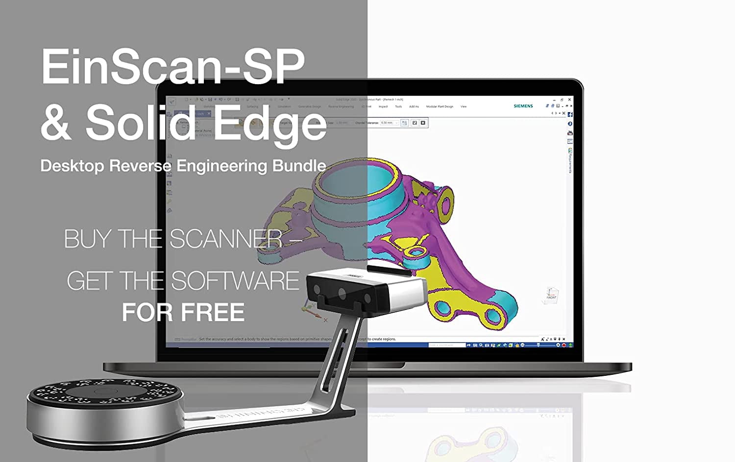 Buy Shining3D [EinScan-SP] Desktop 3D Scanner with Solid Edge SHINING3D Edition CAD Software, 0 ...