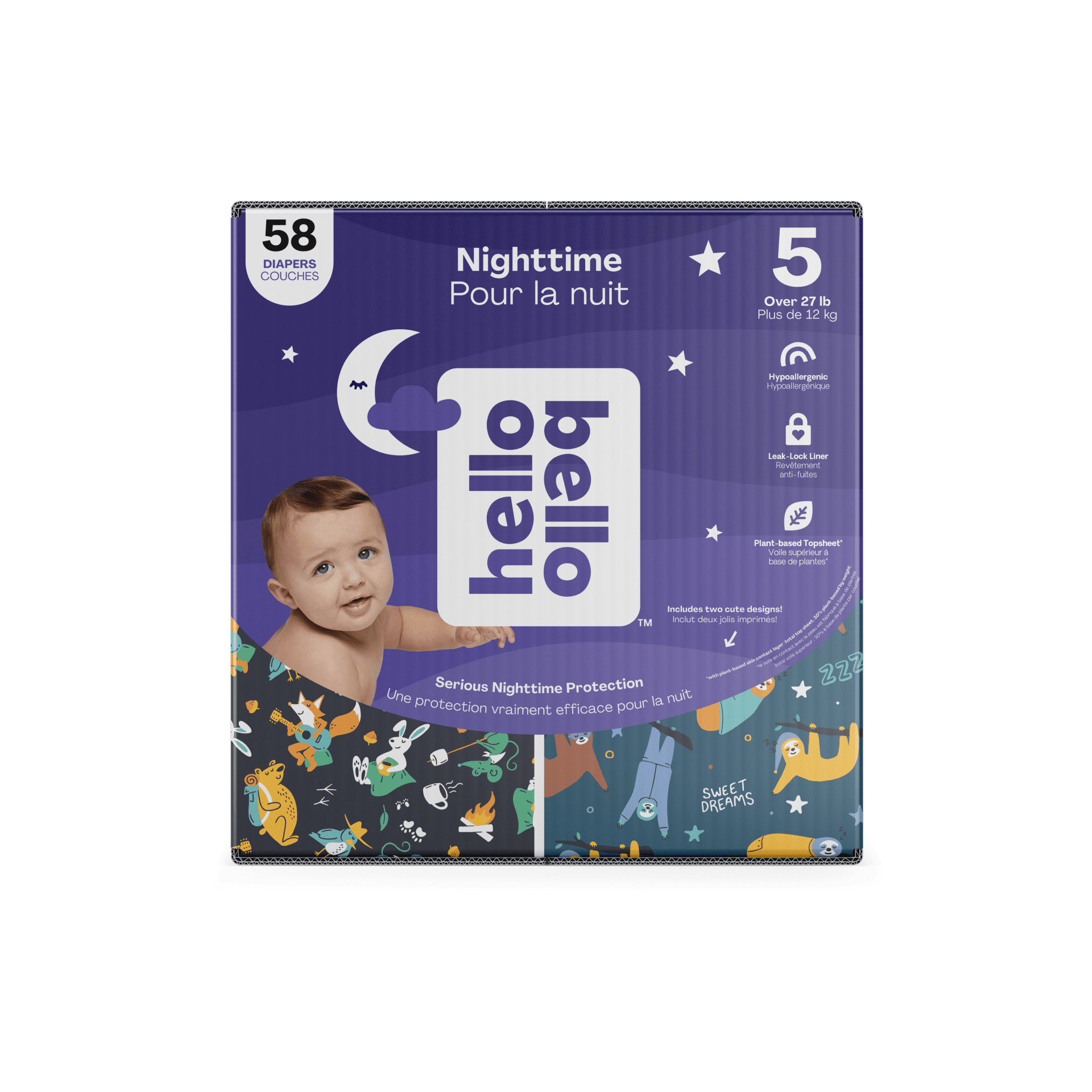 Hello Bello Premium Gender Neutral Overnight Diapers I for Babies and ...