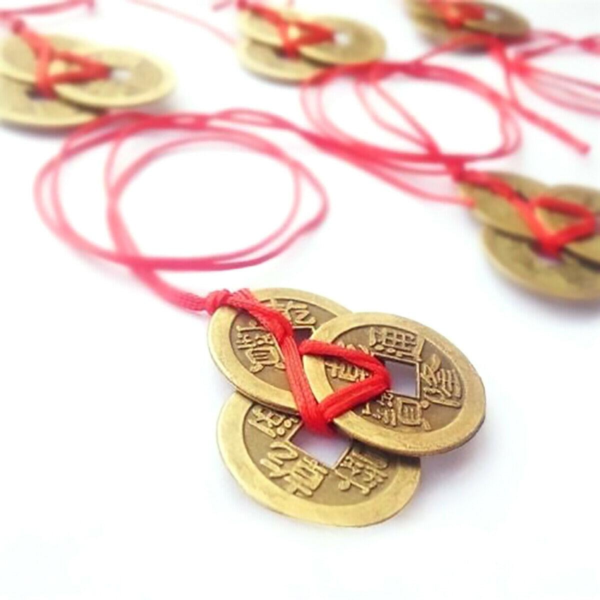 3x Chinese Lucky Feng Shui Wealth Success Good Luck Charm I Ching Gift ...