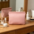 Portable Waterproof Spring Open Storage Bag 7.1x5.5 Inch Large Pink ...