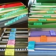 60 Pcs 2 Inch Folder Tabs and 120 Grids Inserts for Hanging File ...