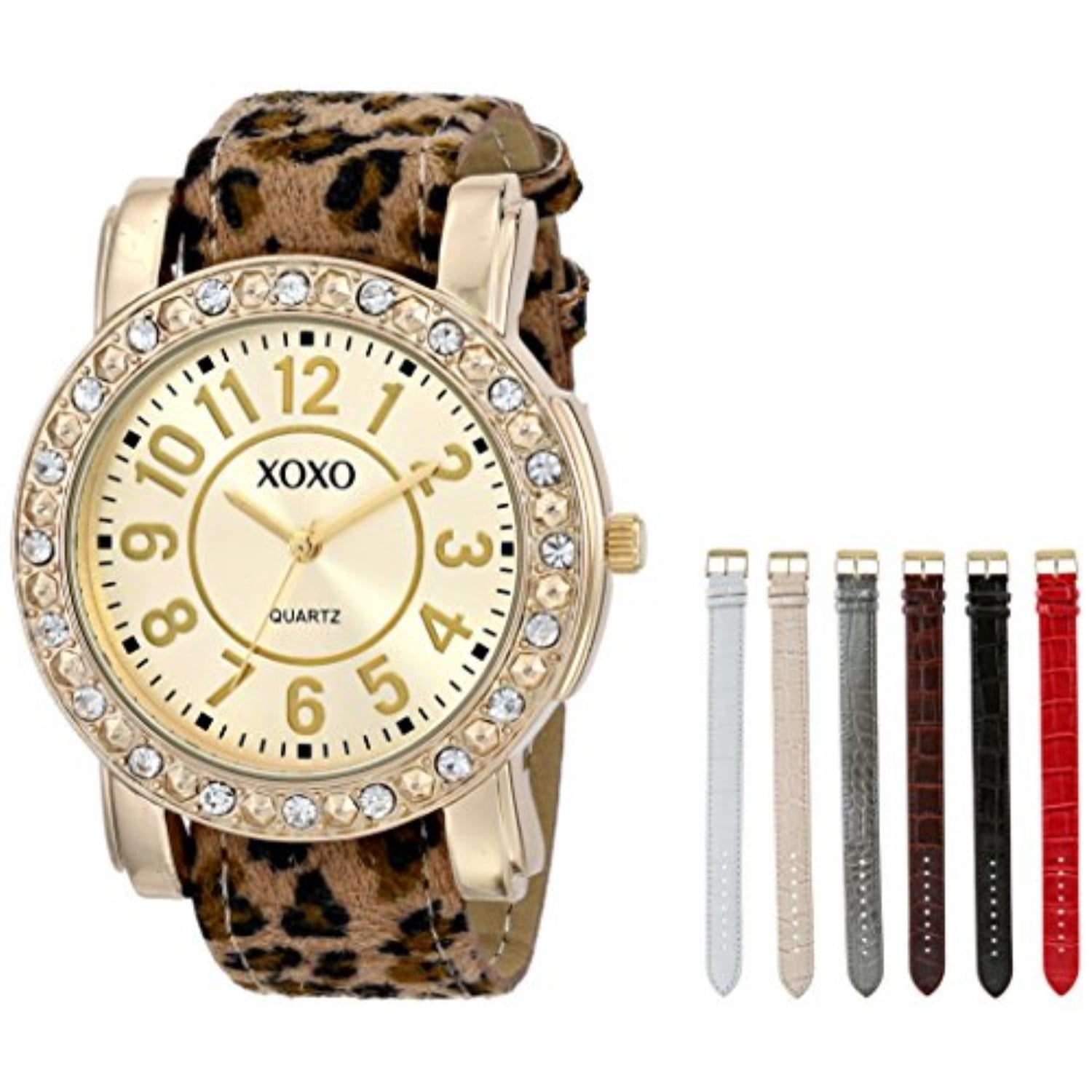 xoxo women's xo9065 analog display analog quartz gold-tone watch with ...