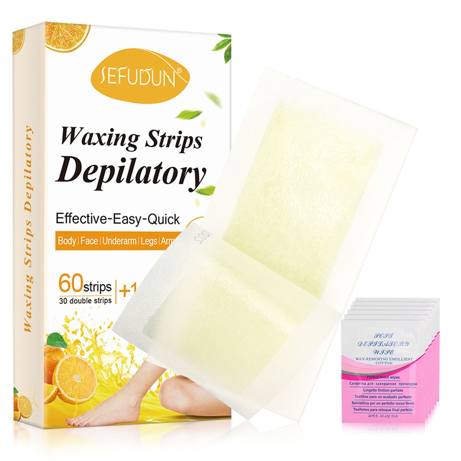 Pompotops Body Wax Strips For Face Legs Underarm Brazilian Bikini Women ...