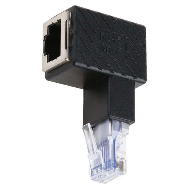 90 Degree Ethernet LAN RJ45 Male to Female Right/ Left / Up /Down ...