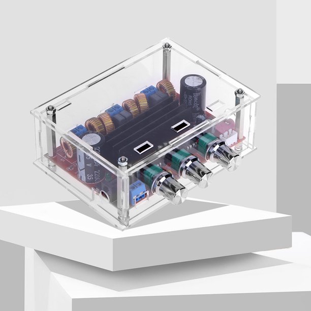 Tablero amplificador de potencia DC12V-24V Placa de amplificador de audio 100dB Amplificador ...