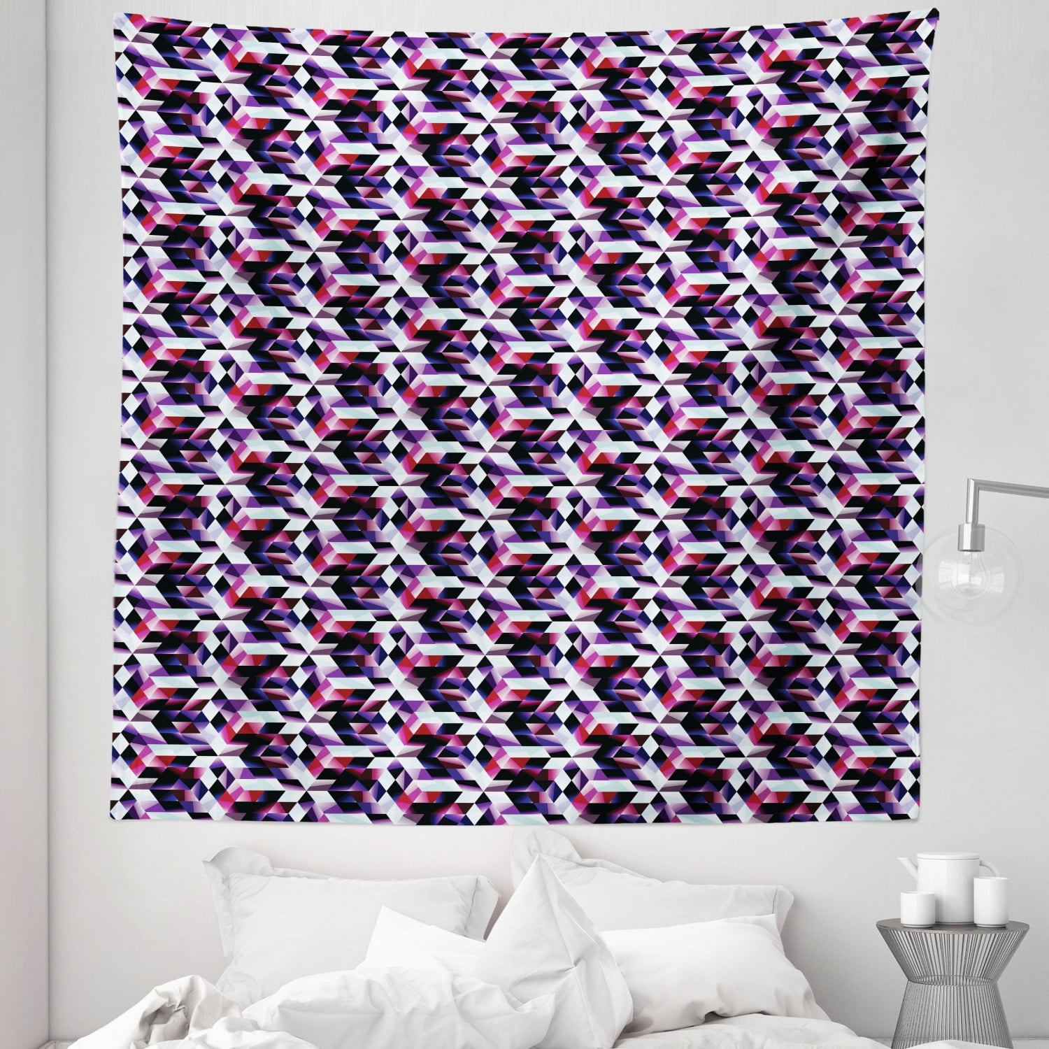 Modern Tapestry, Fractal Looking Tech Structure Pattern Digital Grid ...
