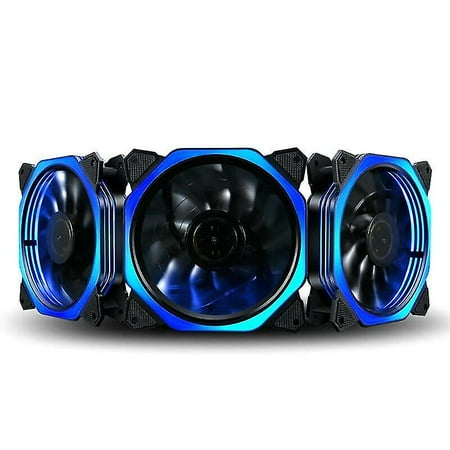 Computer system cooling parts dark blue 12cm rgb pc computer power ...