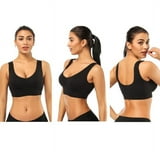 2 Pack Seamless Sports Bras for Women,Wirefree Bras Low Impact Sports Bra Yoga Sleep Comfortable ...