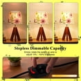 Dried Tripod Table Lamp 14.17in, 9W LED Dimmable Cute Bedside Lamp with ...