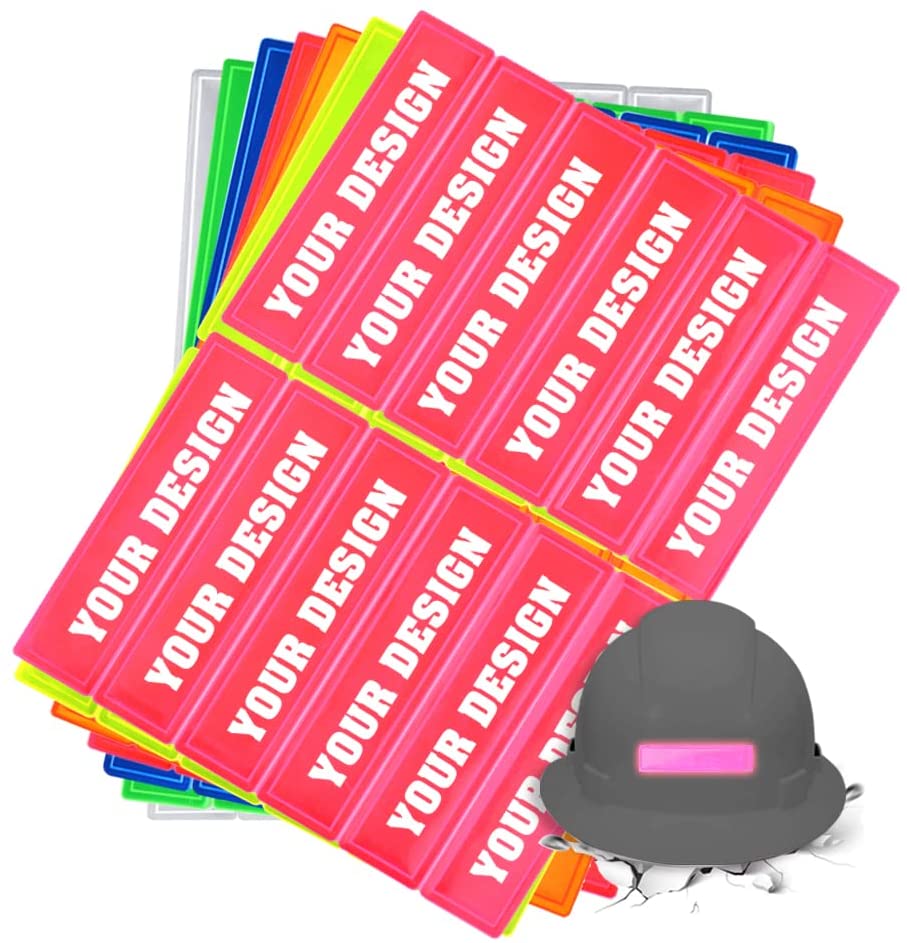 High Visibility Reflective Safety Hard Hat Sticker Customize Logo Hi ...