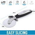 Zulay Kitchen Large Pizza Cutter Wheel, Sharp Cutting Blade, Stainless ...