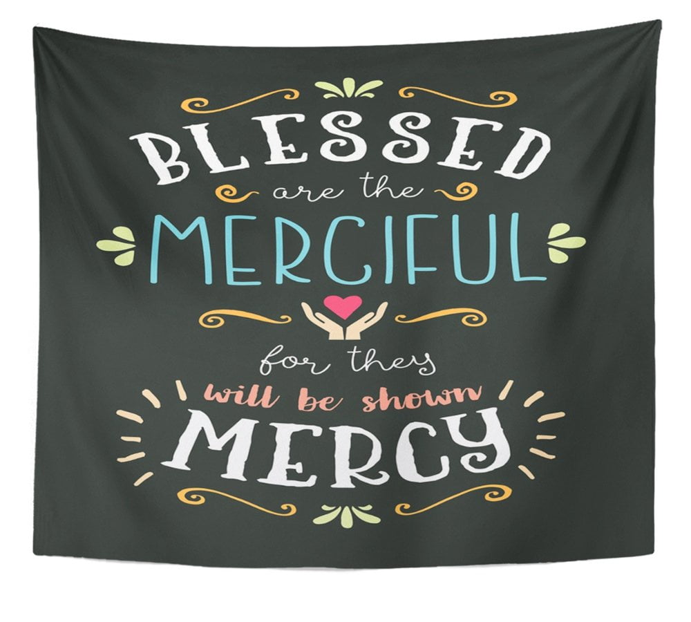 ZEALGNED Blessed are The Merciful Hand Lettering Typographic Beatitudes ...