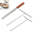 3Pcs Stainless Steel Crepe Spreader And Spatula T Shape Pancake Batter ...