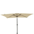 6.5 x 10ft Rectangular Patio Umbrella with Tilt and Crank, Outdoor ...