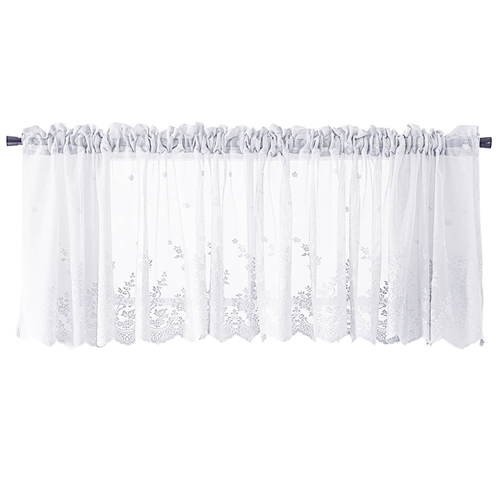 Click here for Pitrice Lace Cafe Kitchen Ruffle Window Drape Vala... prices