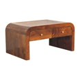Lesuto Darcy Chestnut Coffee Table - Modern Style, brass, 2 Drawers ...