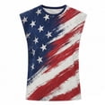 4th of July Tank Top Men, Patriotic American Flag USA Sleeveless Shirt ...