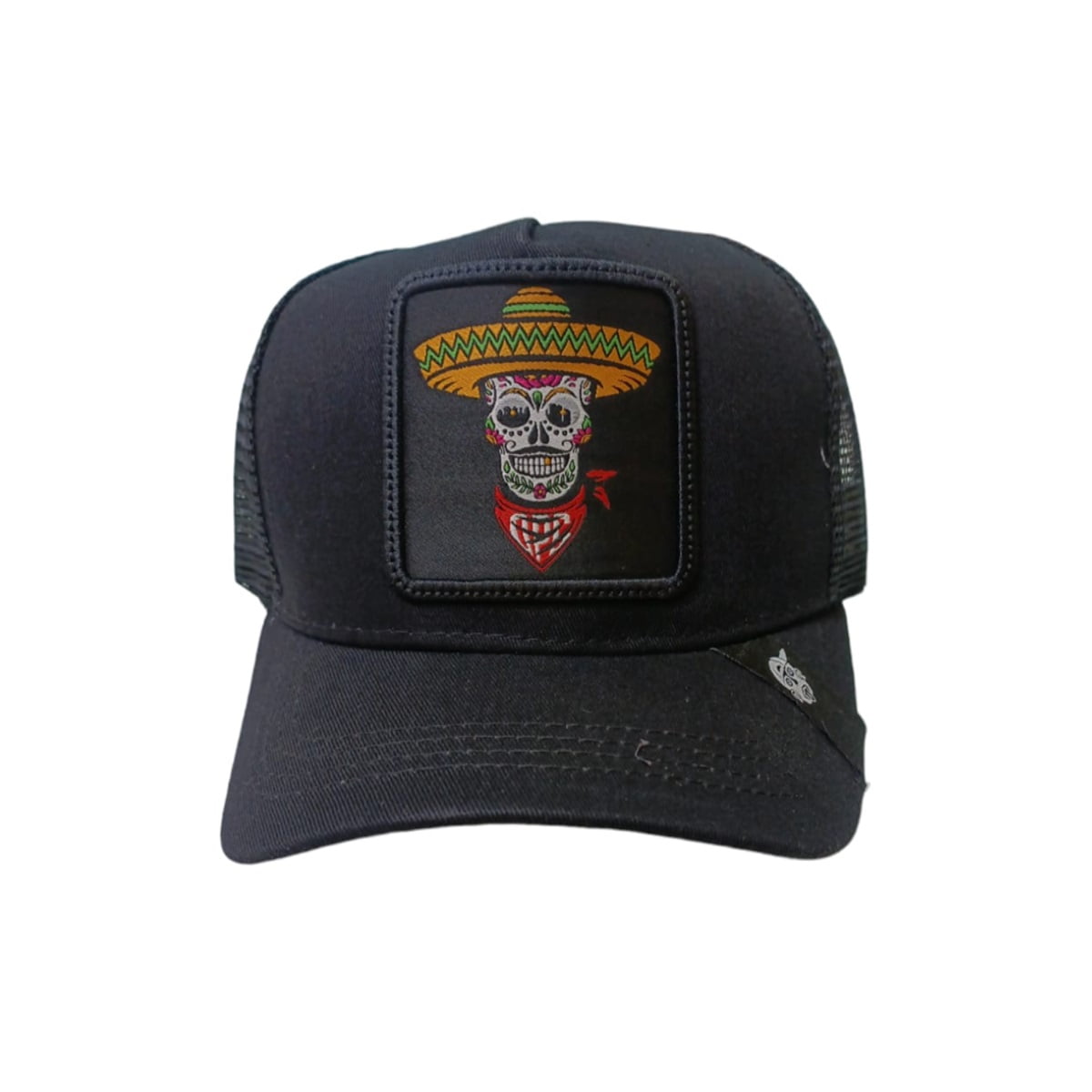 Gorra Visera curva con malla y ajustador Pook Calaca Mexicana | Walmart ...