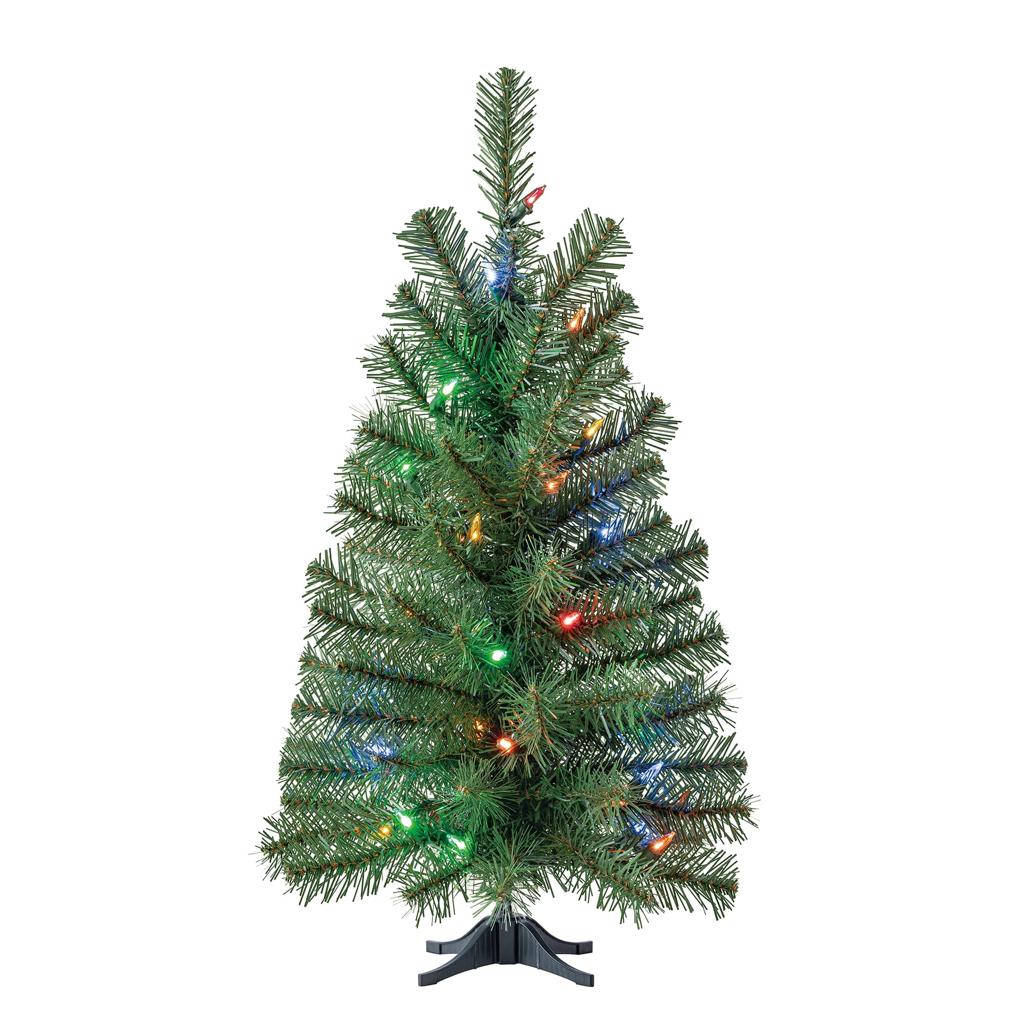 Holiday Time Noble 24" Pre-Lit Regular Full Spruce Christmas Tree ...