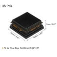 Uxcell 36Pack Square Plastic Plug Insert, 1.57" x 1.57" Black Plastic ...