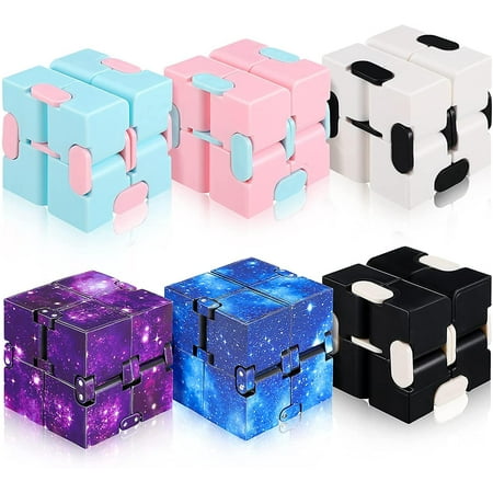 6 Pieces Infinity Cube Fidget Toy Mini Infinity Cube For Stress And ...