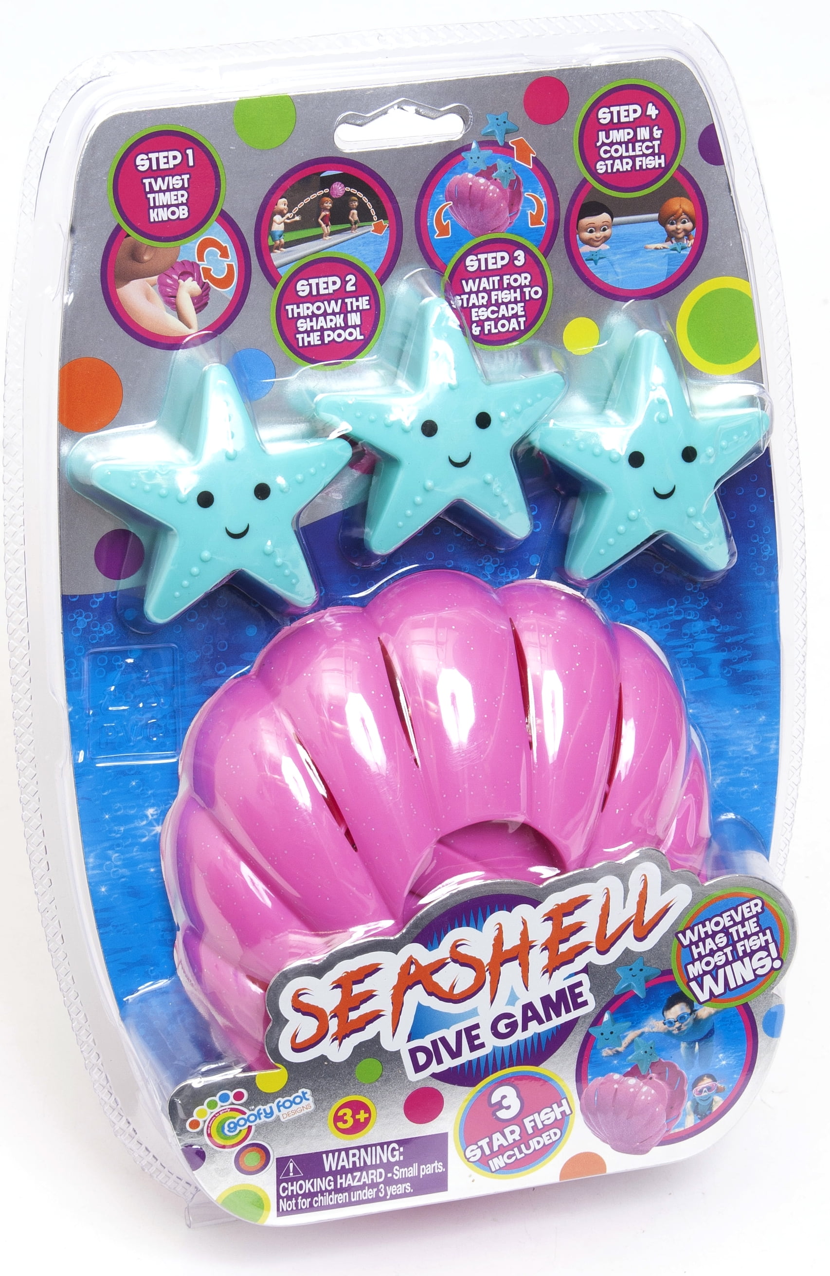 Goofy Foot Designs Sea Shell Dive Game, Fun Diving Toy for Pool, Water ...