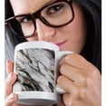 3drose, Image of White Marble with Tan and Black Veins, 15oz Mug ...