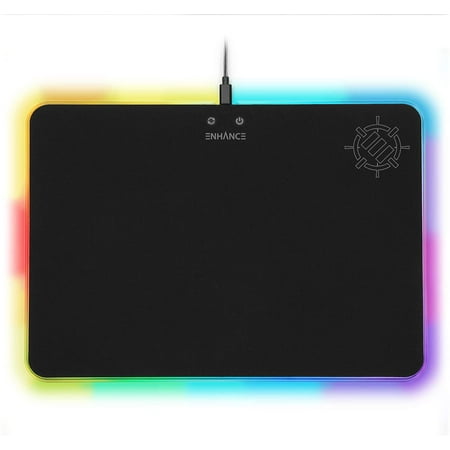Large LED Gaming with Soft Fabric Surface - Hard Mouse Mat with 7 RGB ...