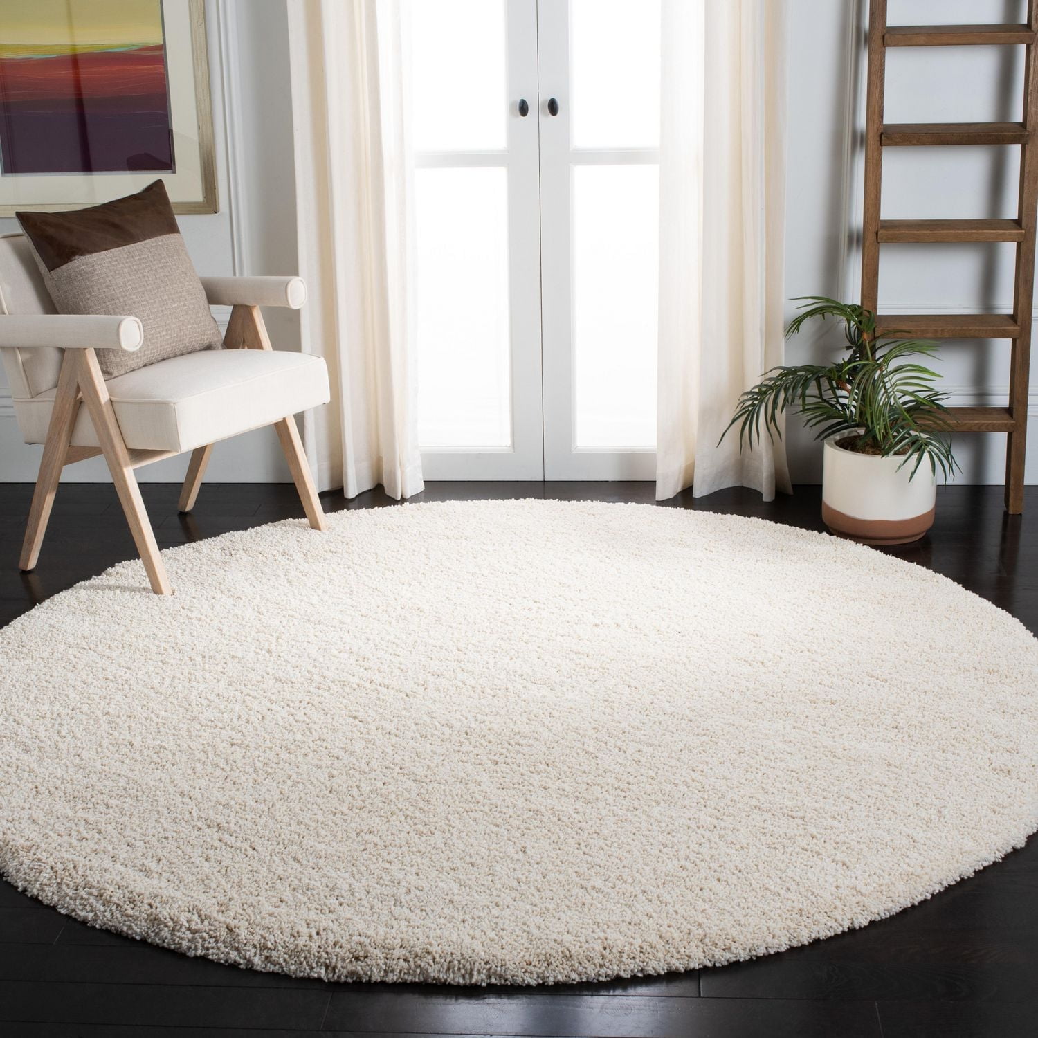 Click here for Safavieh Milan Harlow Solid Shag Area Rug 7 X 7 Ro... prices