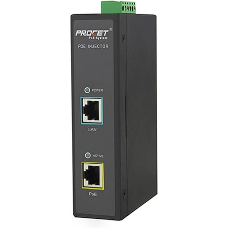 PROCET PoE Injector 12~55V DC Input, 60W Gigabit PoE Adapter Ethernet ...