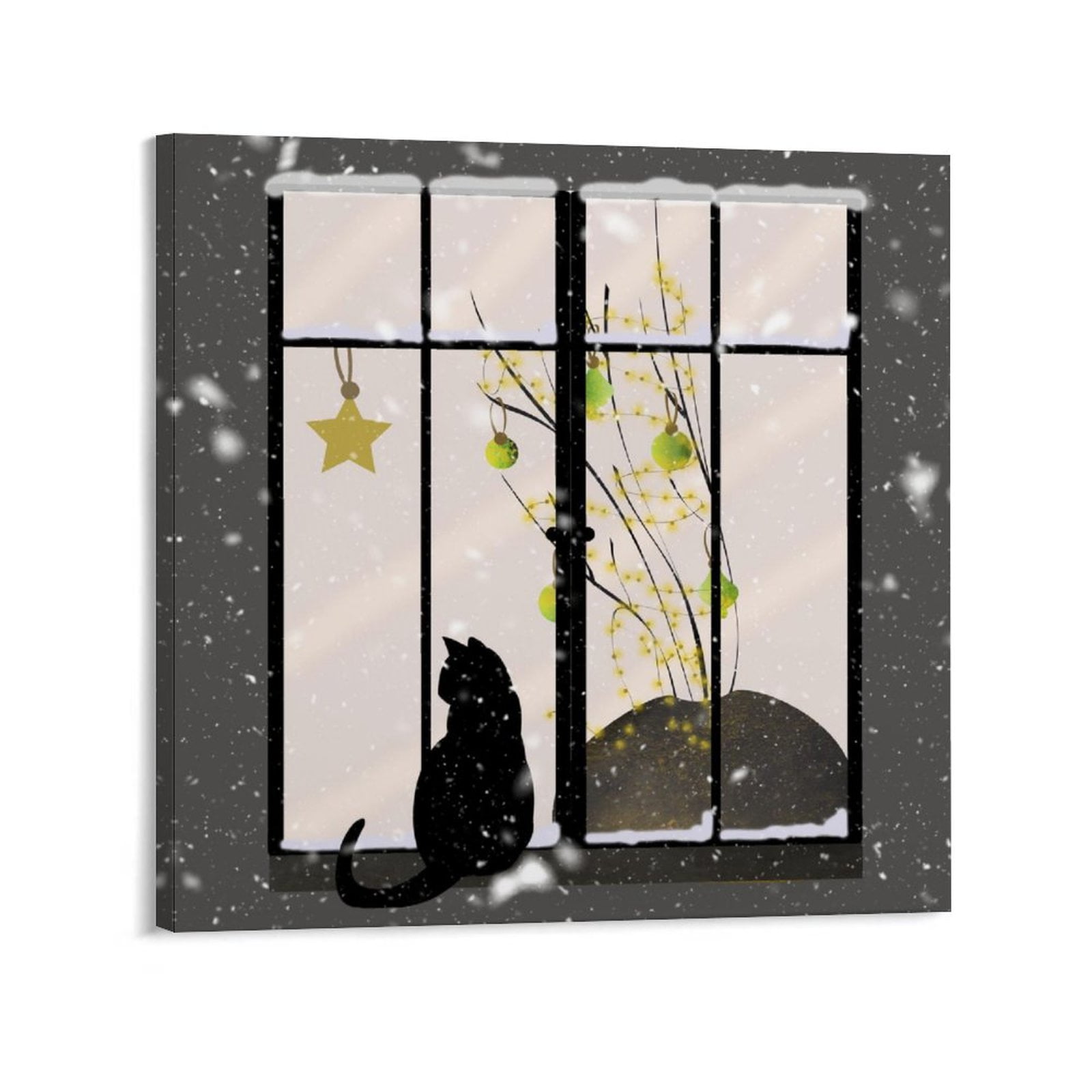 Cat Looking Out Window Drawing